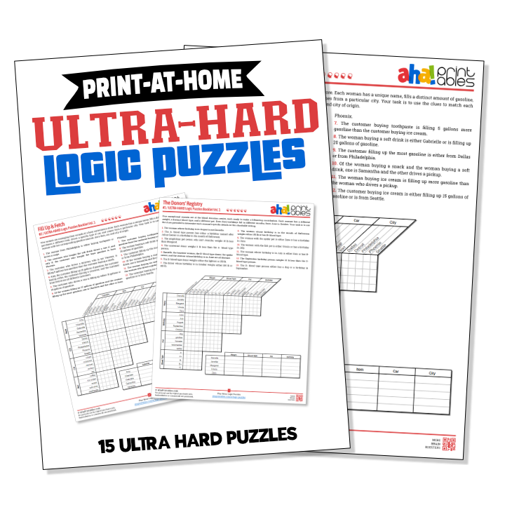 Basic 1 - Logic Grid Puzzle - Brainzilla